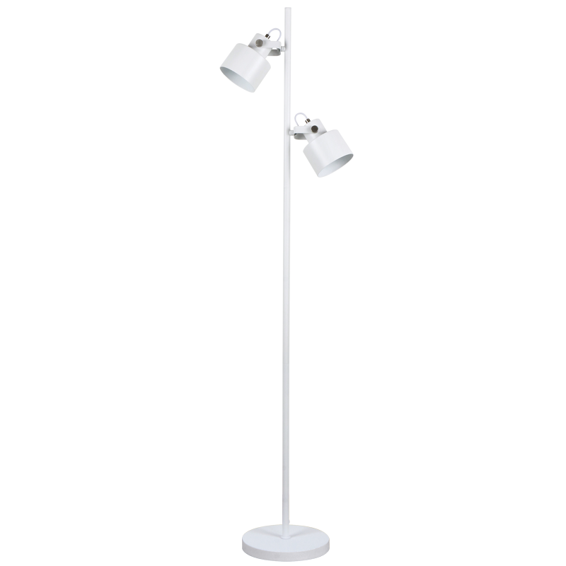 Brightstar SL437 WHITE Metal Standing Lamp with On / Off Foot Switch ...