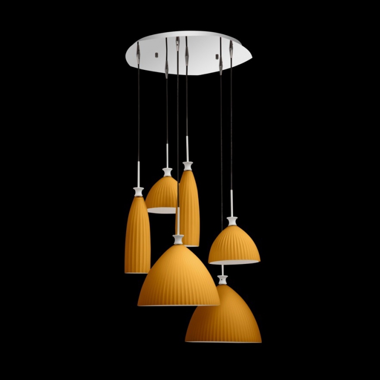 K Light M-KLCH-5011-6O Glass Round Cluster Pendant – Lightworld Online