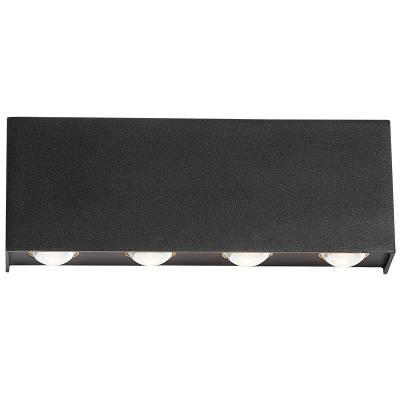 Brightstar L249 Black Aluminium LED Wall Bracket with Glass ...
