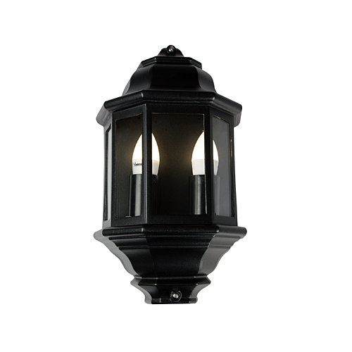 Brightstar L5002 Black 5 Panel Half Lantern Die Cast Aluminium with ...